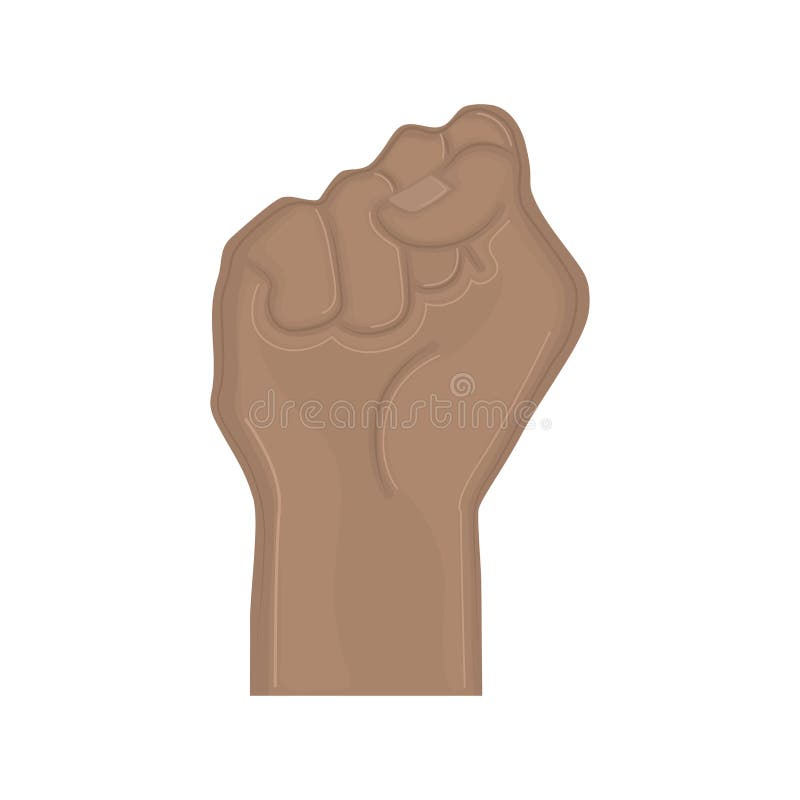 Clenched hand image stock vector. Illustration of white - 190701548