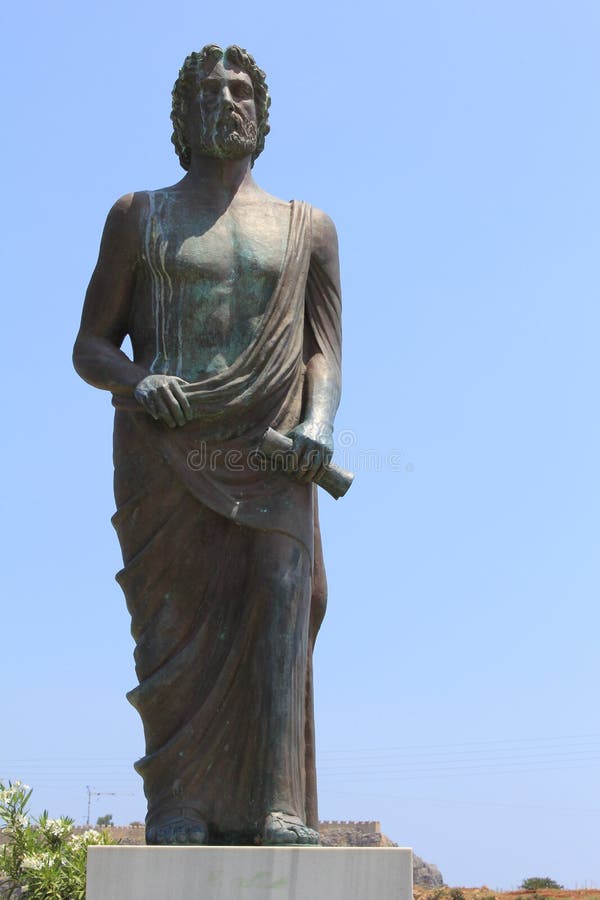 Estatua De Cleobulus De Lindos Poeta De Grecia Antigua Imagen de ...