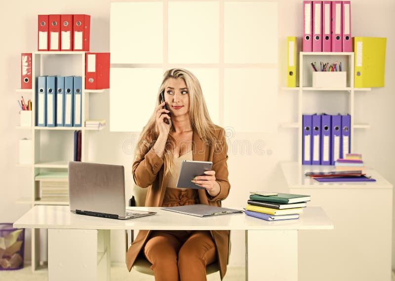 Clerical and Administrative Duties. Woman Coordinator in Office ...