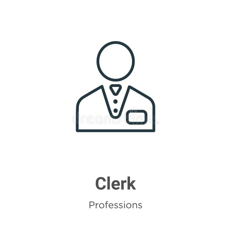 Clerk Icon in Filled, Thin Line, Outline and Stroke Style. Vector ...