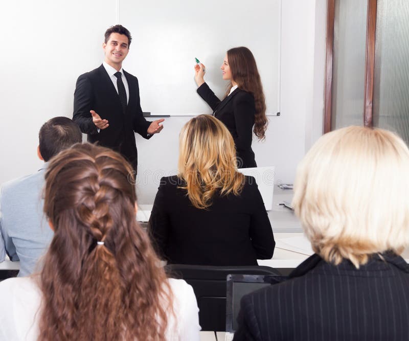 Clerks Meeting in a Conference Room at a Table Stock Image - Image of ...