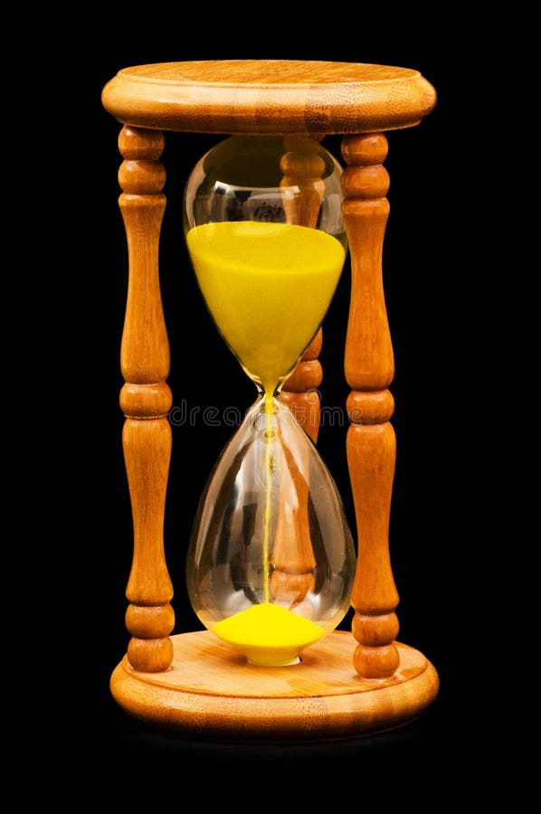 Clessidra in legno isolata immagine stock. Immagine di misura - 9146189