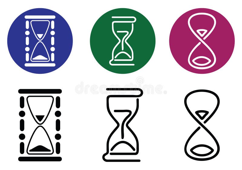Icona Del Segno Della Clessidra. Simbolo Del Temporizzatore Della ...