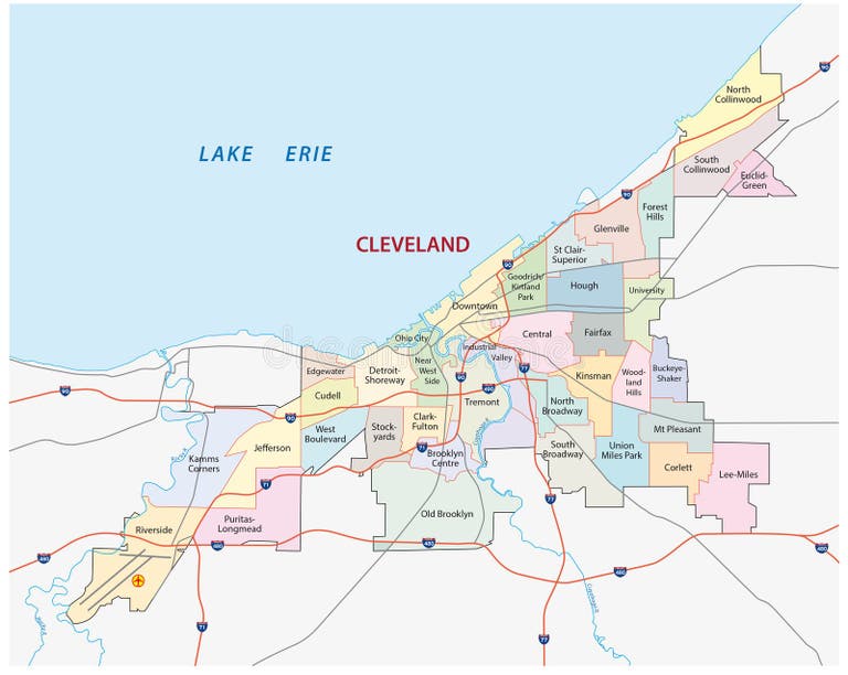 Cleveland Map Stock Illustrations – 715 Cleveland Map Stock ...