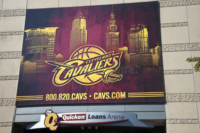 Cleveland Cavaliers banner editorial photo. Image of stadium - 28411336