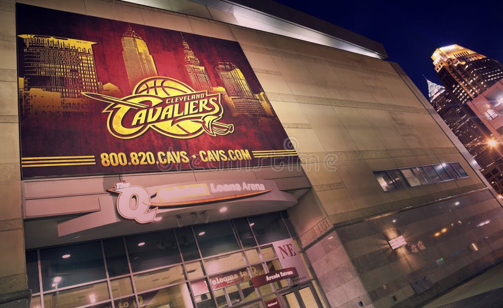 Cleveland Cavaliers banner editorial photo. Image of stadium - 28411336