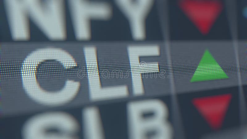 CLEVELAND-CLIFFS CLF Stock Ticker, Conceptual Editorial 3D Rendering ...