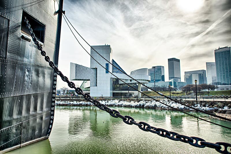Cleveland Ohio City Skyline Daytime Stock Photo - Image of skyline ...