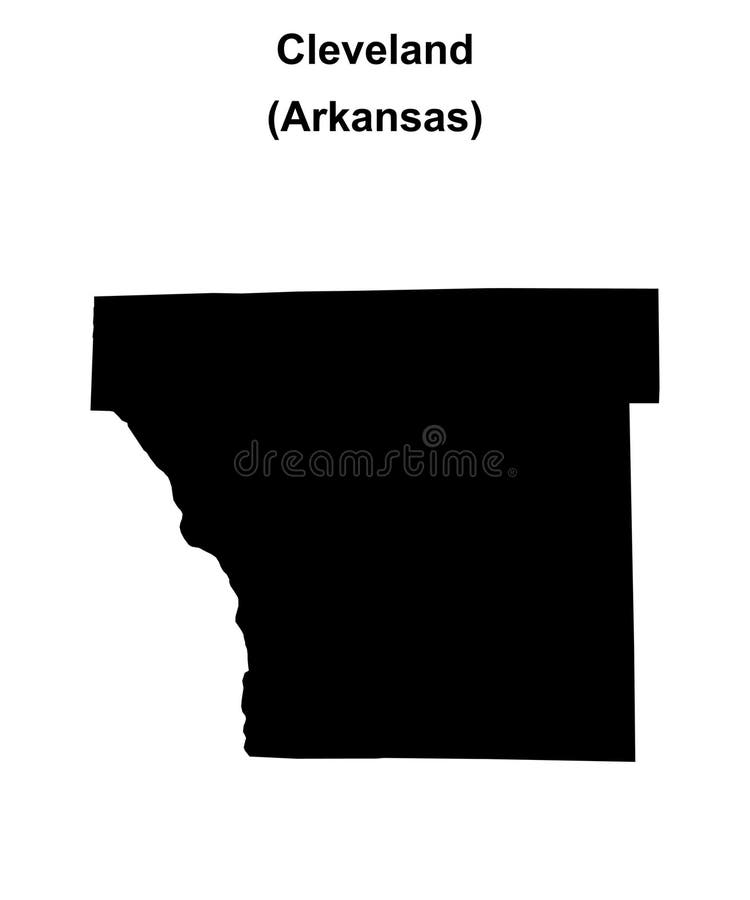 Cleveland outline map stock vector. Illustration of outline - 357881833