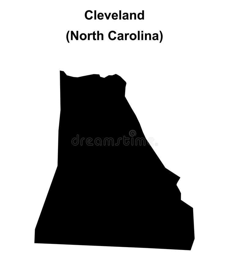 Cleveland outline map stock vector. Illustration of area - 357460115