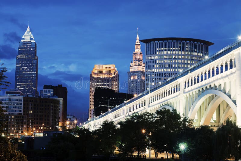 Cleveland skyline stock photo. Image of cleveland, skyscraper - 28327786