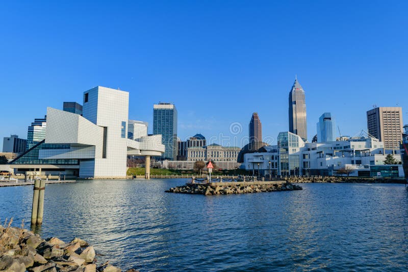 Cleveland Skyline editorial stock photo. Image of industrial - 74623128