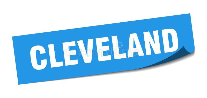 Cleveland Sticker. Cleveland Square Peeler Sign Stock Vector ...