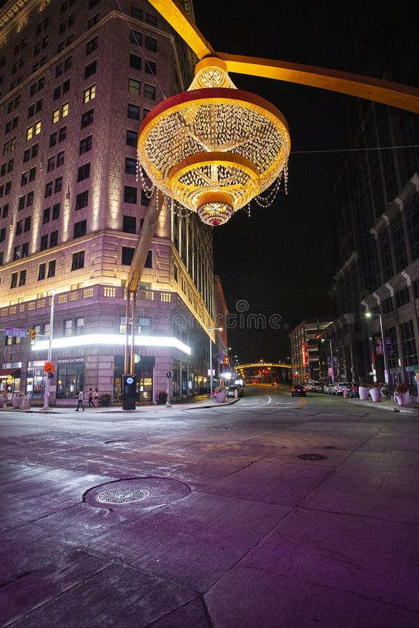 The Ge Chandelier Which Hangs in the Playhouse District of Cleveland ...
