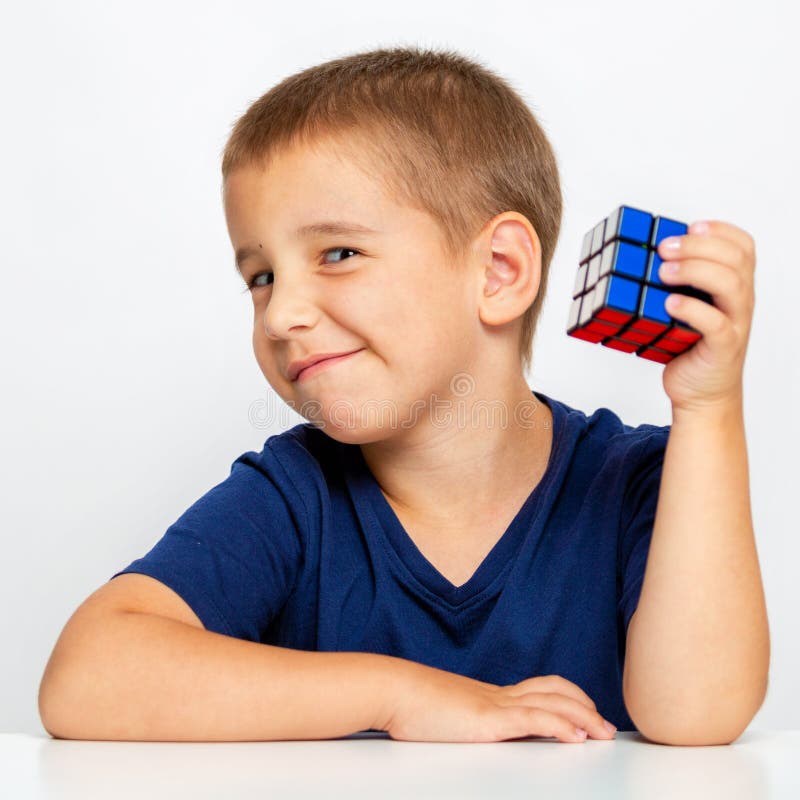 Clever Boy. the Child Solved the Problem Editorial Stock Photo - Image ...