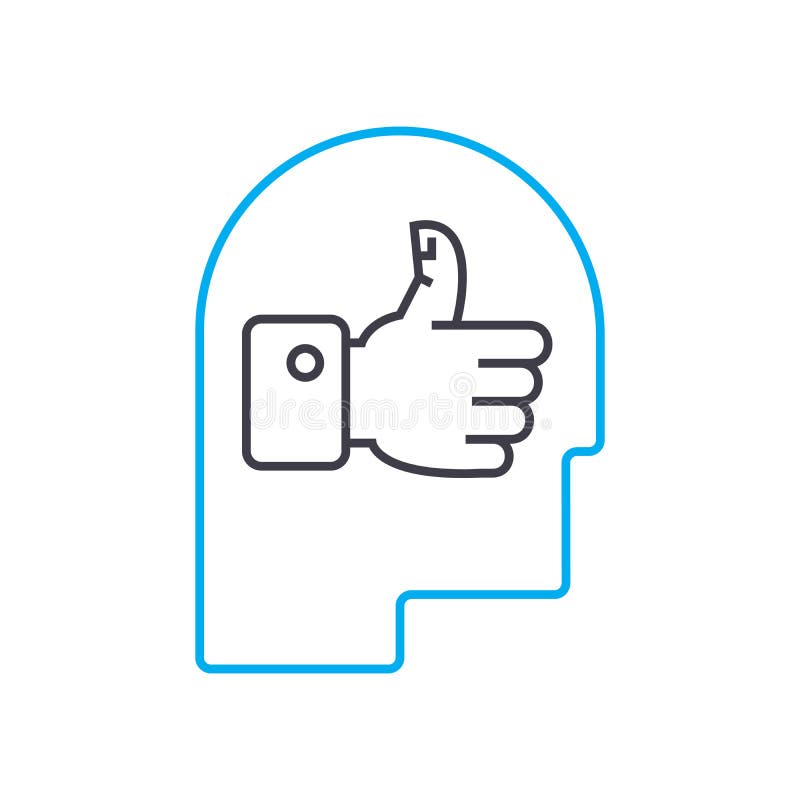 Clever Man Linear Icon Concept. Clever Man Line Vector Sign, Symbol ...