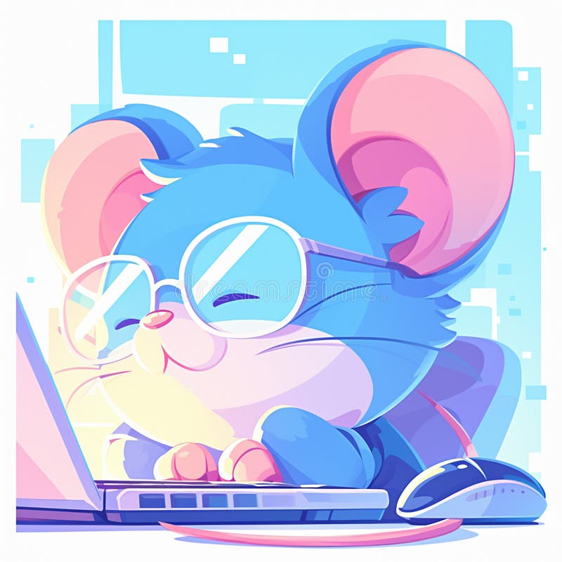 A Clever Mouse Sanitation Worker Cartoon Style Stock Vector ...