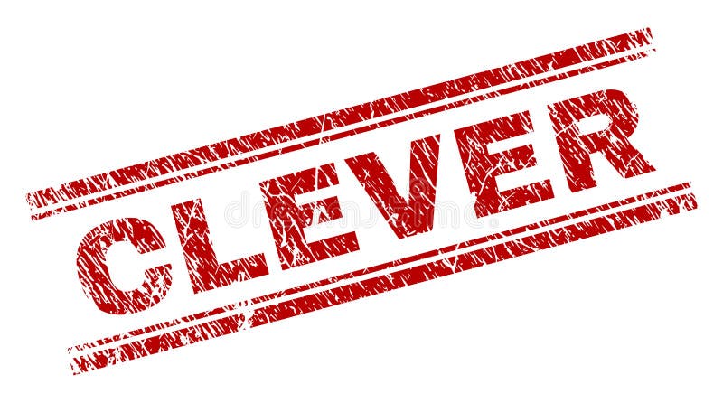 Grunge Textured CLEVER Stamp Seal Stock Vector - Illustration of dirty ...