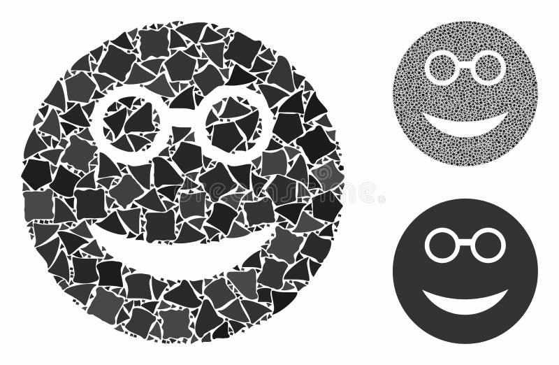 Clever Smiley Mosaic Icon of Humpy Items Stock Vector - Illustration of ...