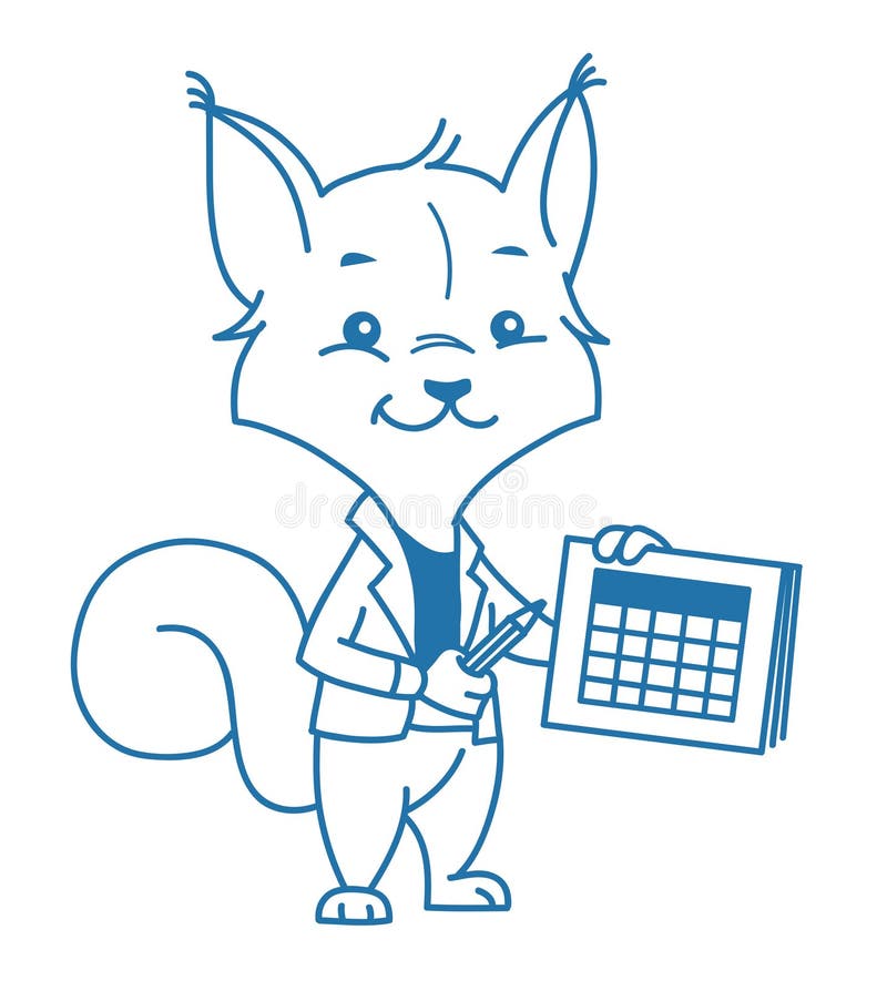 Clever squirrel stock vector. Illustration of presentation - 49506202