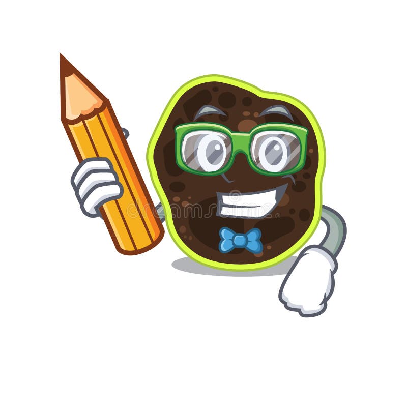 A Clever Student Firmicutes Cartoon Character Study at Home Stock ...