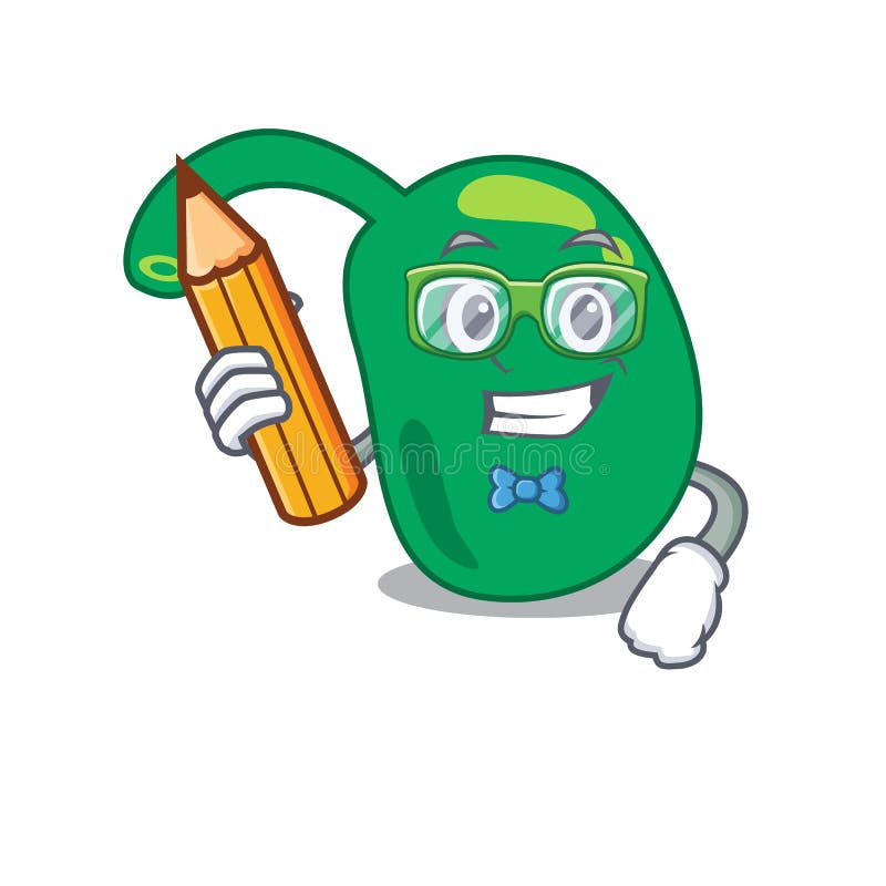 A Clever Student Pineal Cartoon Character Study at Home Stock Vector ...