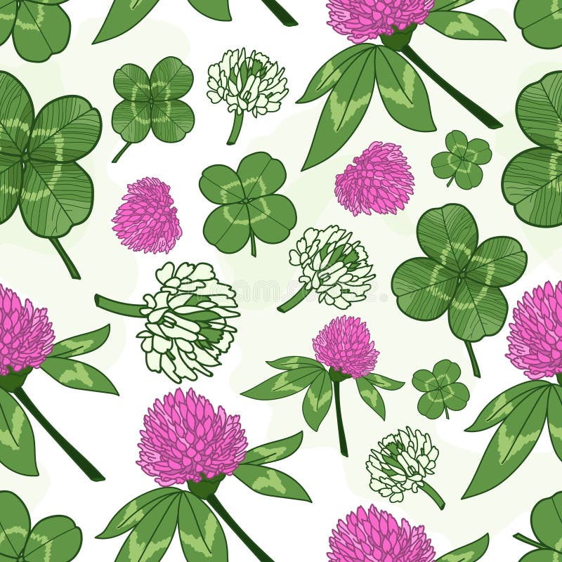 Clever Trefoil Vector Seamless Pattern Stock Vector - Illustration of ...