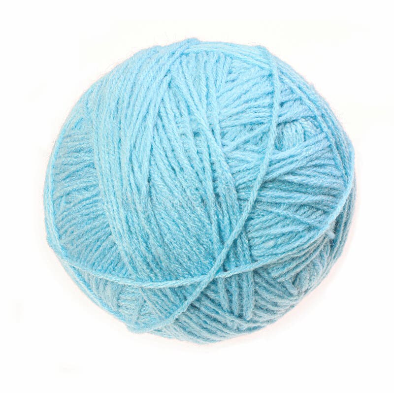 Clew of blue wool thread stock image. Image of round - 67308347