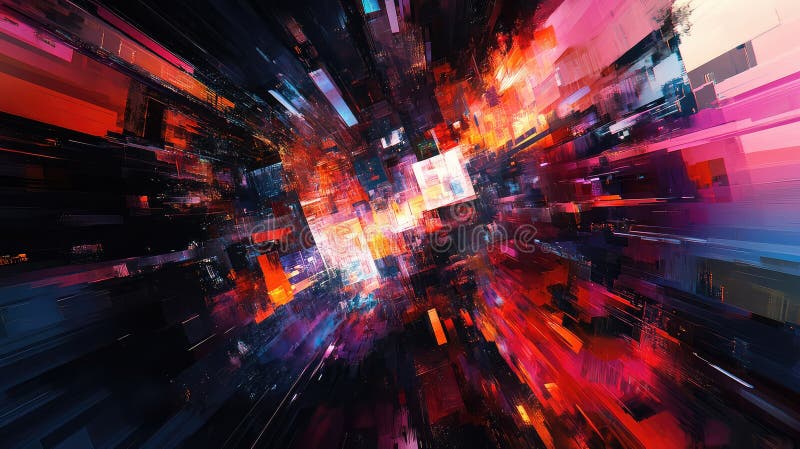 Cli Abstract Style of Expanding Terminal Window Stock Illustration ...