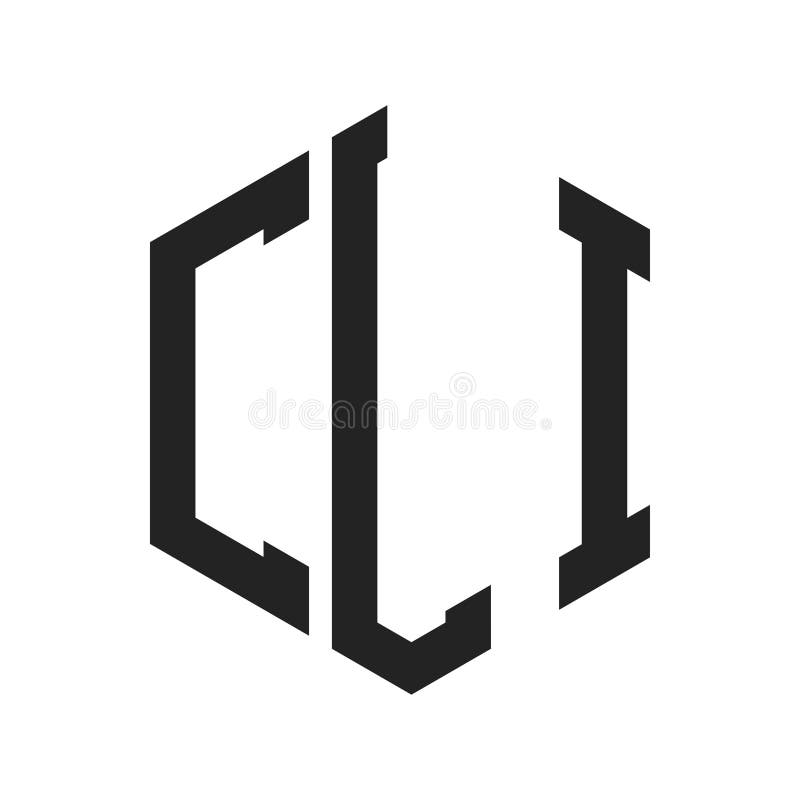 CLI Logo Design. Initial Letter CLI Monogram Logo Using Hexagon Shape Stock Illustration ...