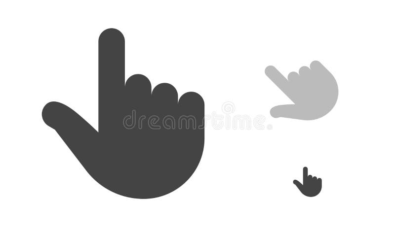 Clic Del Dito, Icona Di Clic Della Mano Illustrazione Vettoriale ...