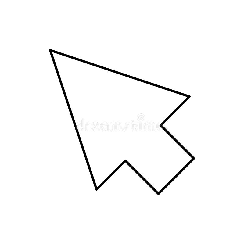 Click Arrow Cursor Icon Set on a White Background. Arrow Click Symbol ...