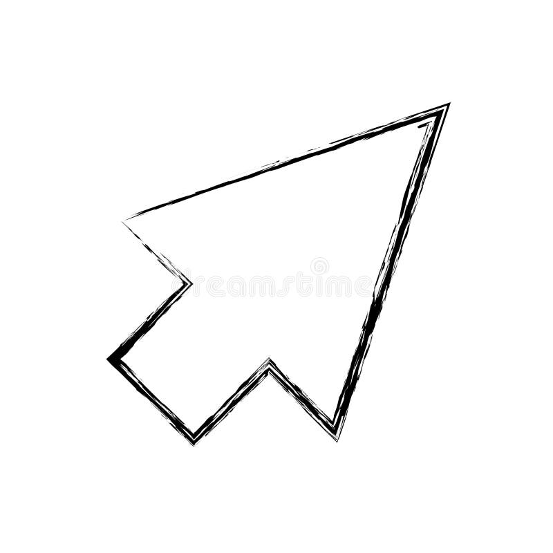 Click Arrow Cursor Icon Set on a White Background. Arrow Click Symbol ...