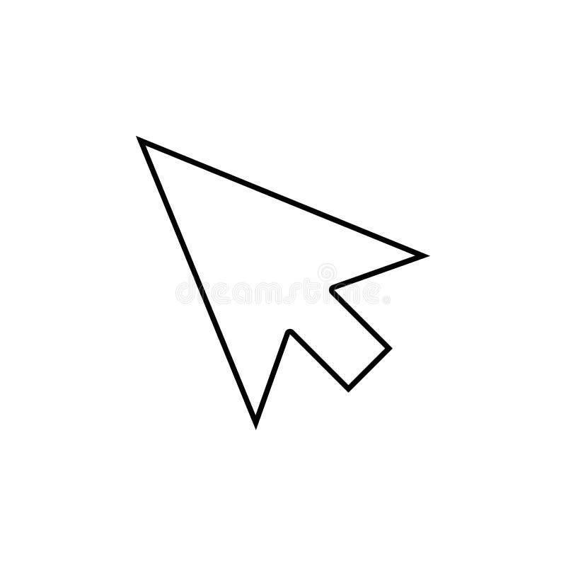 Click Arrow Cursor Icon Set on a White Background. Arrow Click Symbol ...
