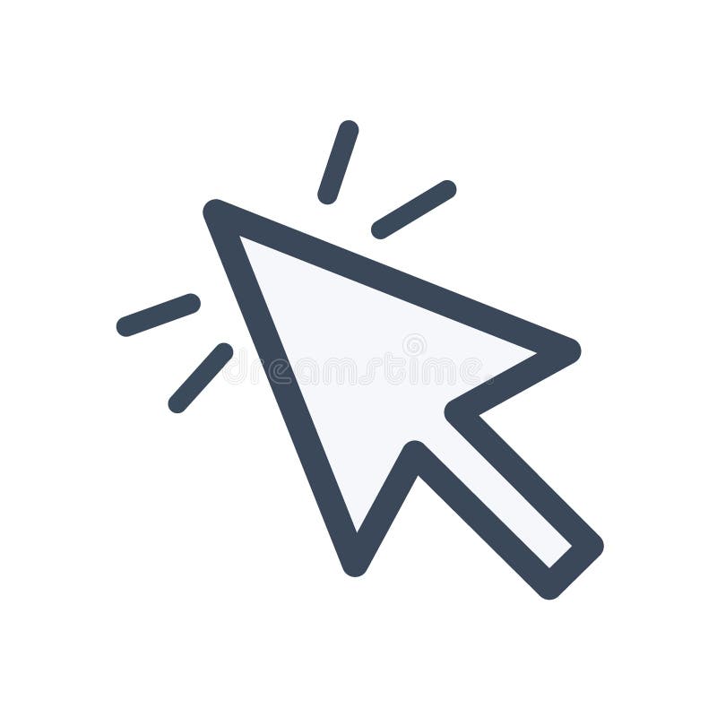 Click Arrow Icon. Cursor Arrow Icon with a Clicking Effect Stock ...