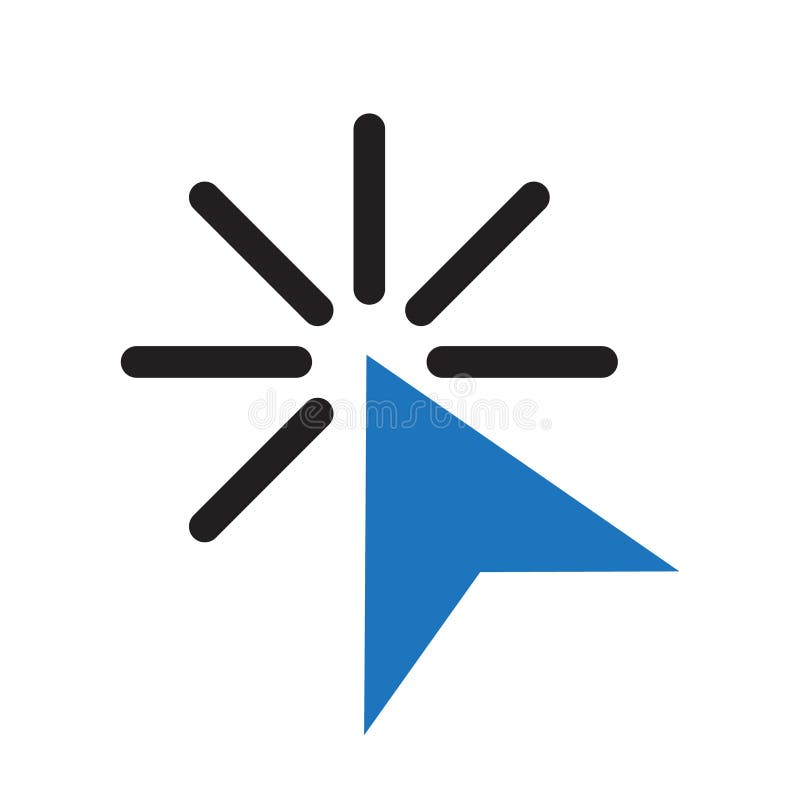 Click Arrow Cursor Icon Set on a White Background. Arrow Click Symbol ...