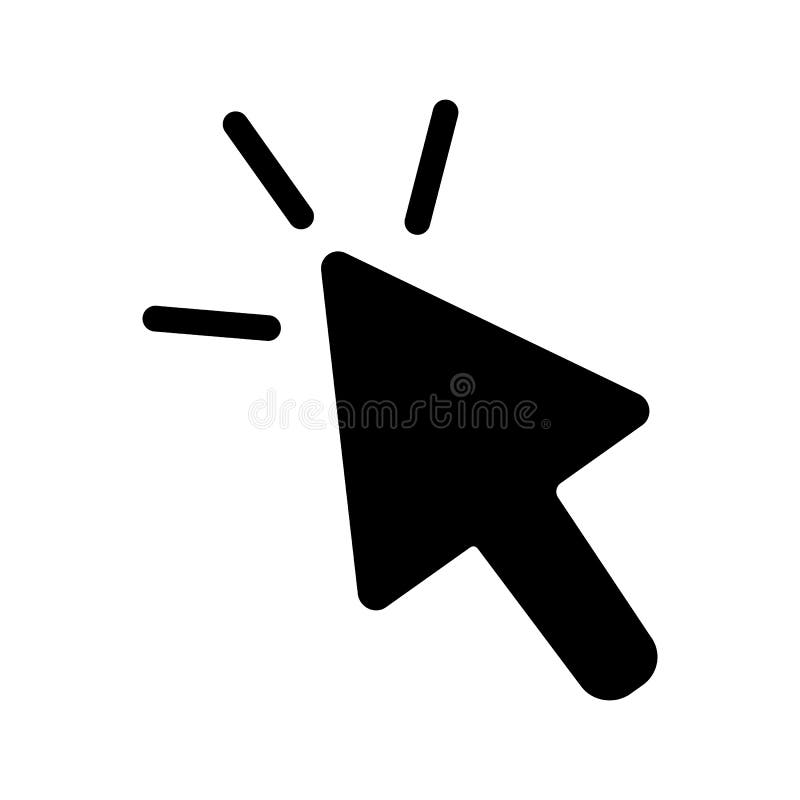Click Arrow Icon. Cursor or Mouse Vector Illustration Stock Vector ...