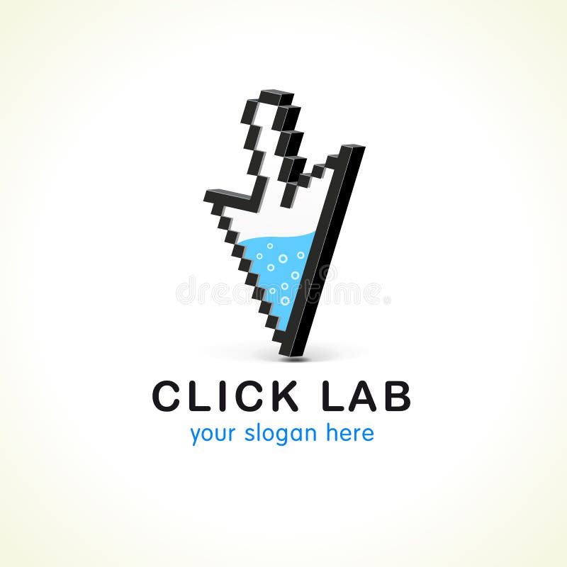 Click arrow pixel sign stock vector. Illustration of liquid - 88830252