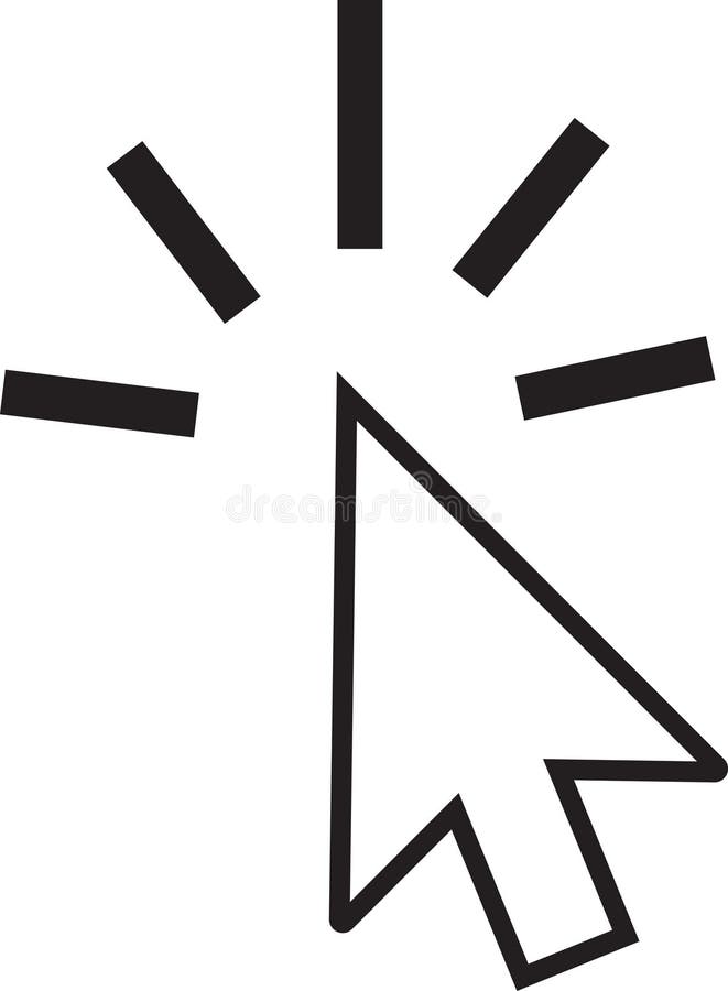 Click Arrow Sign Outline Pointer Arrow Icon Cursor Symbol Click Icon Cursor Pointer Symbol