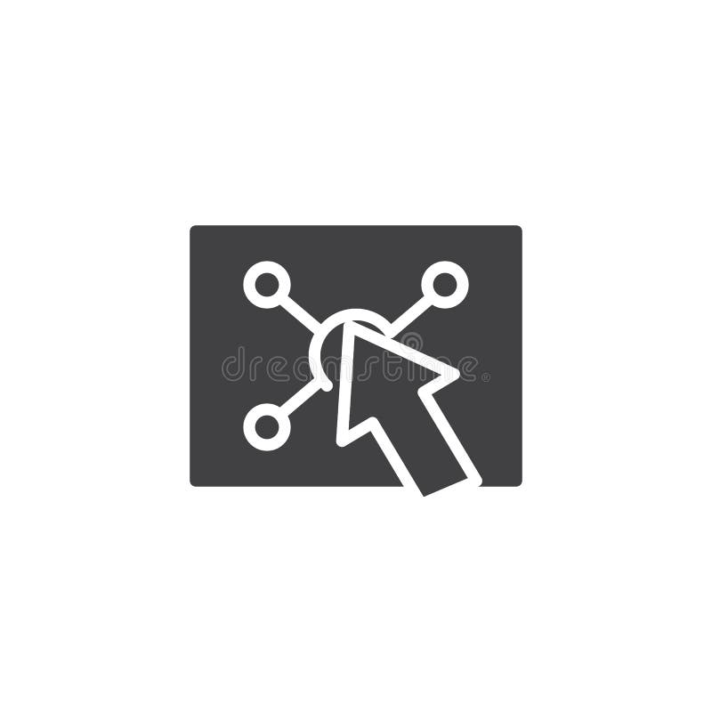 Click arrow vector icon stock vector. Illustration of interface - 113629155