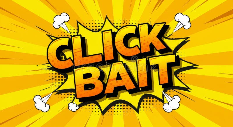 Click Bait Comic-style Bold Design with Vibrant Explosive Colors Stock ...