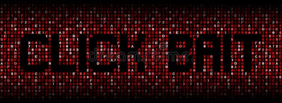 Click Bait Text on Hex Code Illustration Stock Illustration ...