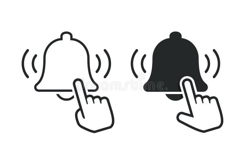Click Bell Icon. Illustration Vector Stock Vector - Illustration of ...