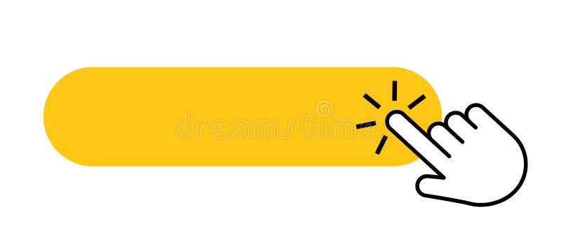 Click Blank Button with Finger Icon. Push Yellow Button Mouse Cursor ...