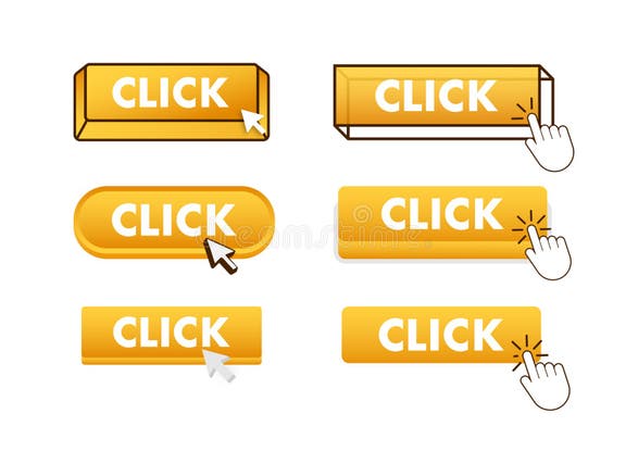 Click Button with Pointer Clicking. Click Web Buttons Set. User ...