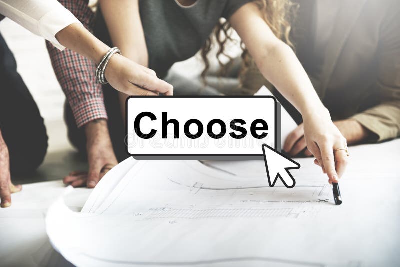 Click Choose Add Button Interface Concept Stock Photo - Image of office ...