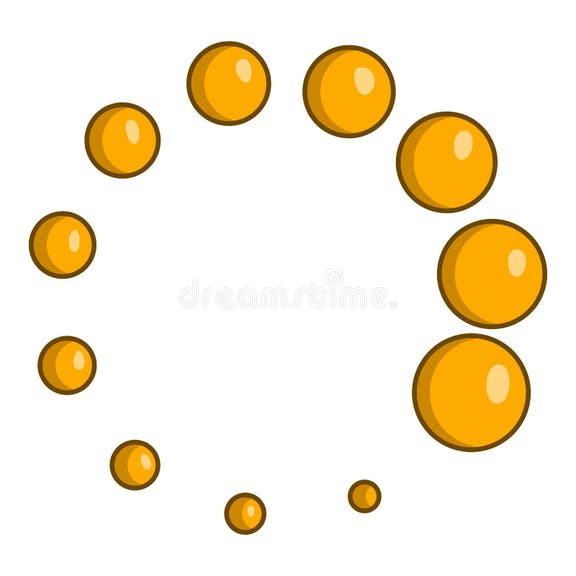 Click Circle Icon, Cartoon Style Stock Vector - Illustration of marker ...