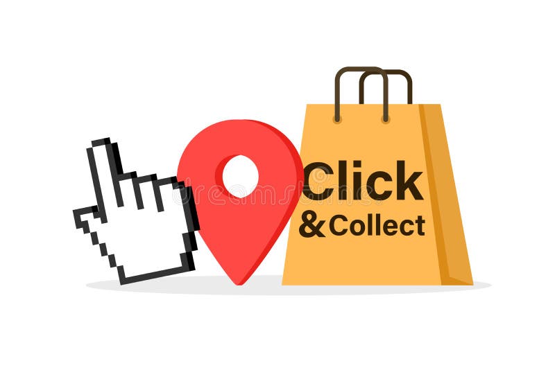Click and Collect Label Icon. Clipart Image Stock Vector - Illustration ... Click and Collect Label Icon. Clipart Image Stock Vector - Illustration ...