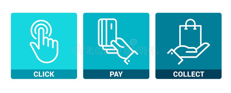 Click and Collect Collection Point Vector Illustration Stock Vector ...