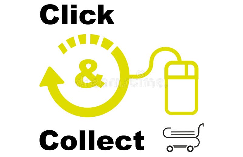 Click and Collect Concept Vector Online Shopping Stock Vector ...